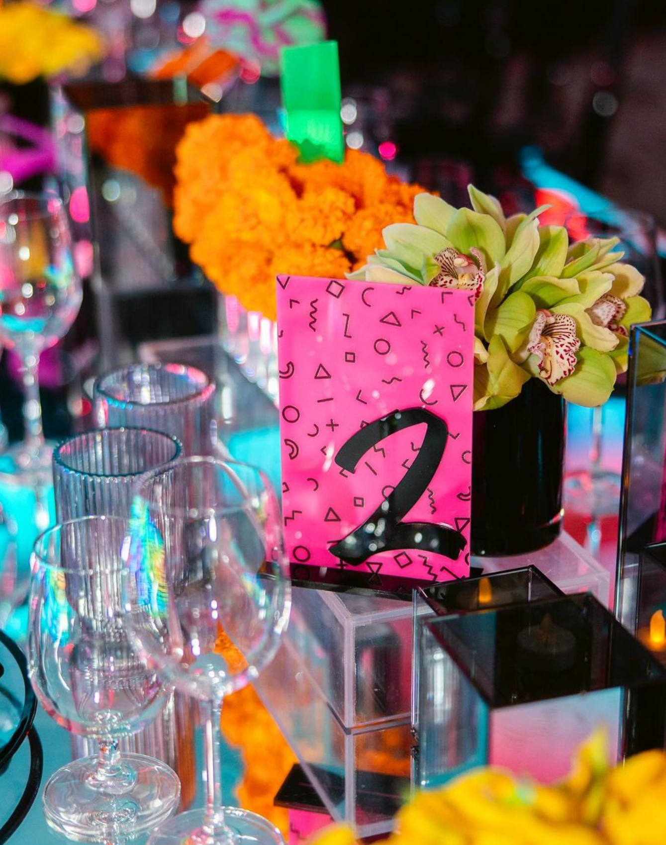 80s Themed Table Numbers – Inspired Engravings